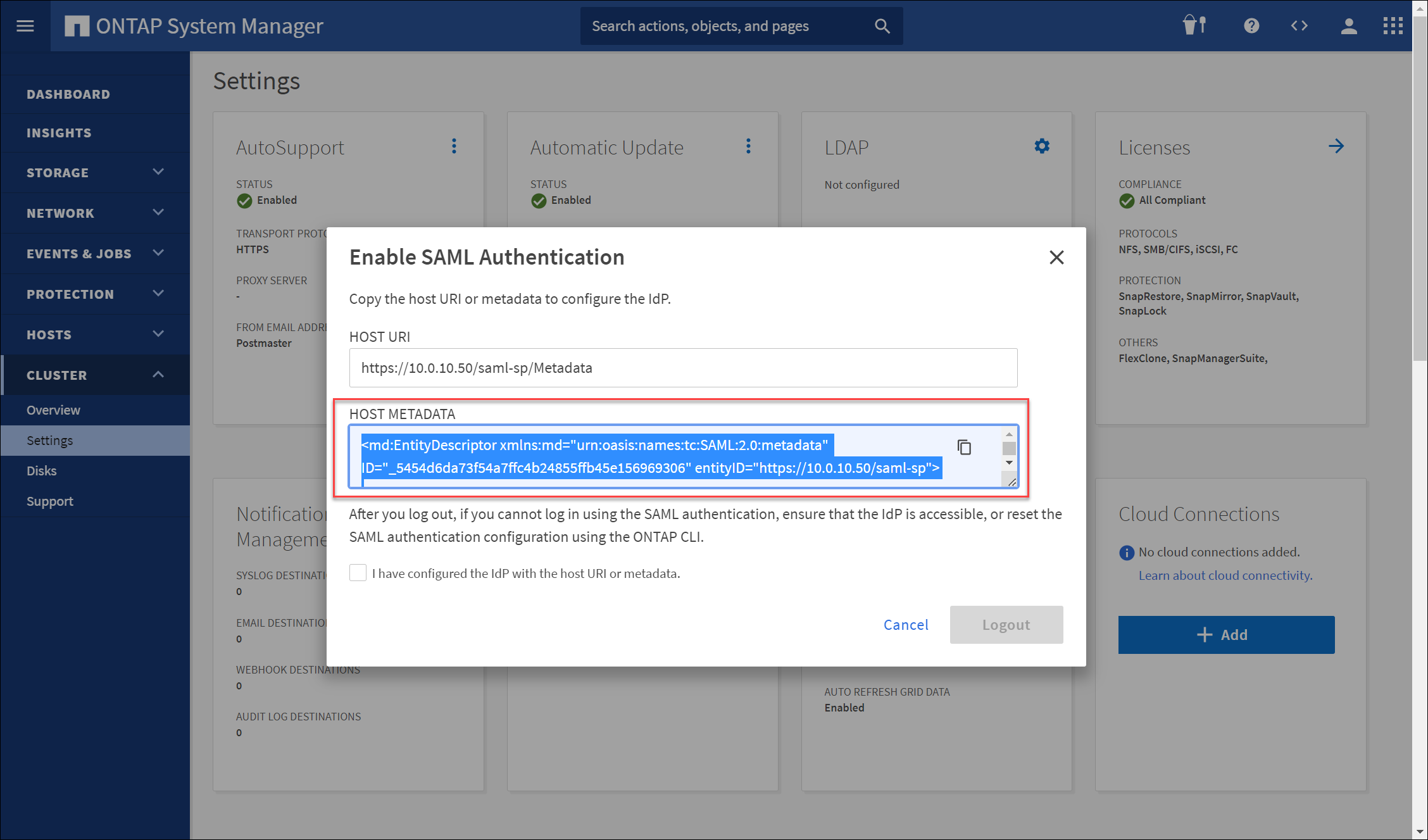 Configure Netapp Ontap System Manager To Use Vmware Identity Manager As A Saml Idp 